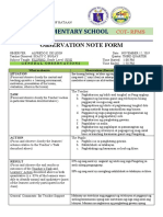 Classroom Observation Notes | PDF