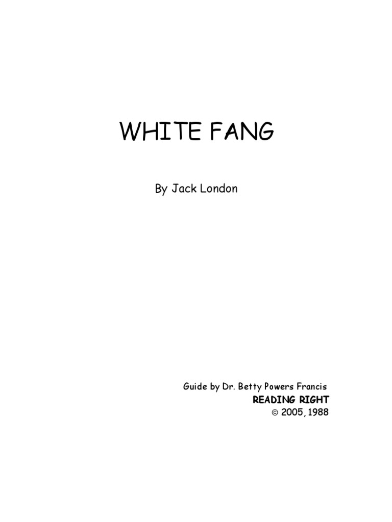 WhiteFang Quiz | PDF | White Fang