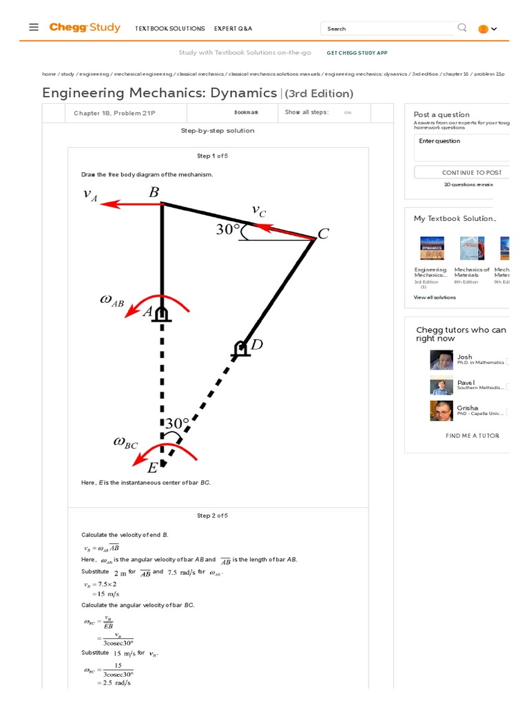 Engineering Mechanics: Dynamics: (3rd Edition) | PDF | Textbook | Velocity