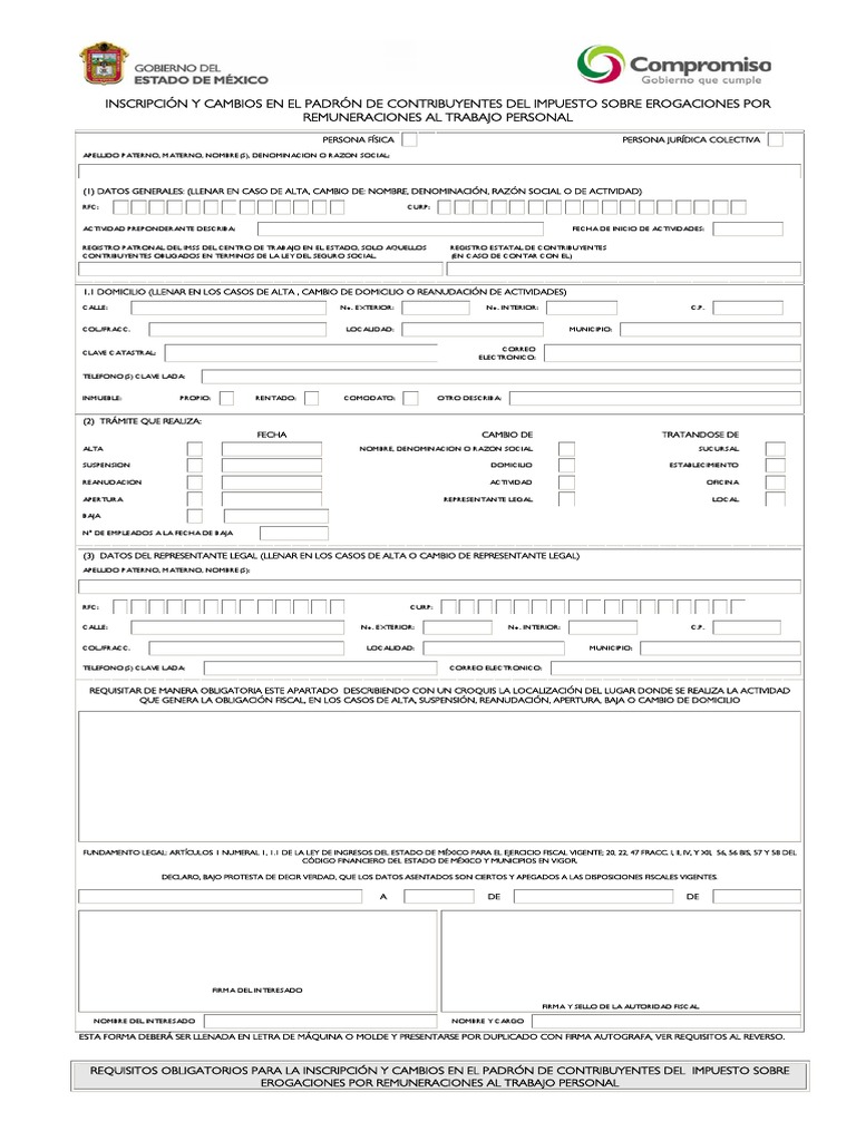 Registro Contribuyentes Erogaciones | PDF | Impuestos | Estado (política)