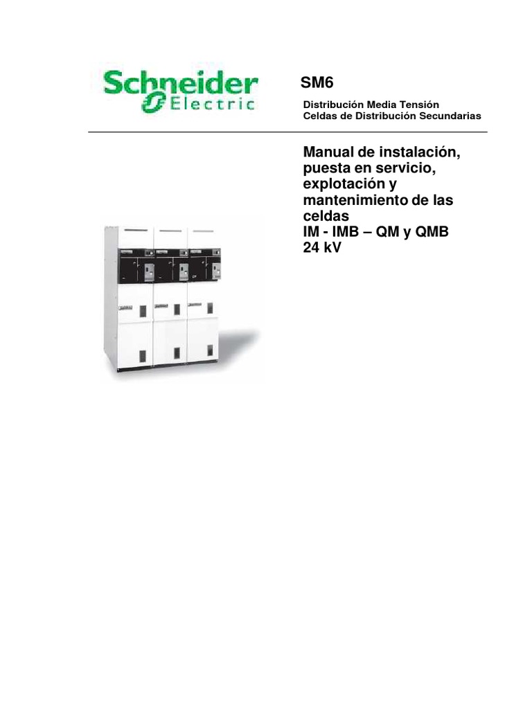 2009 Manual - SM6-IM-QM - 24kV | PDF | Tornillo | Fusible (Eléctrico)