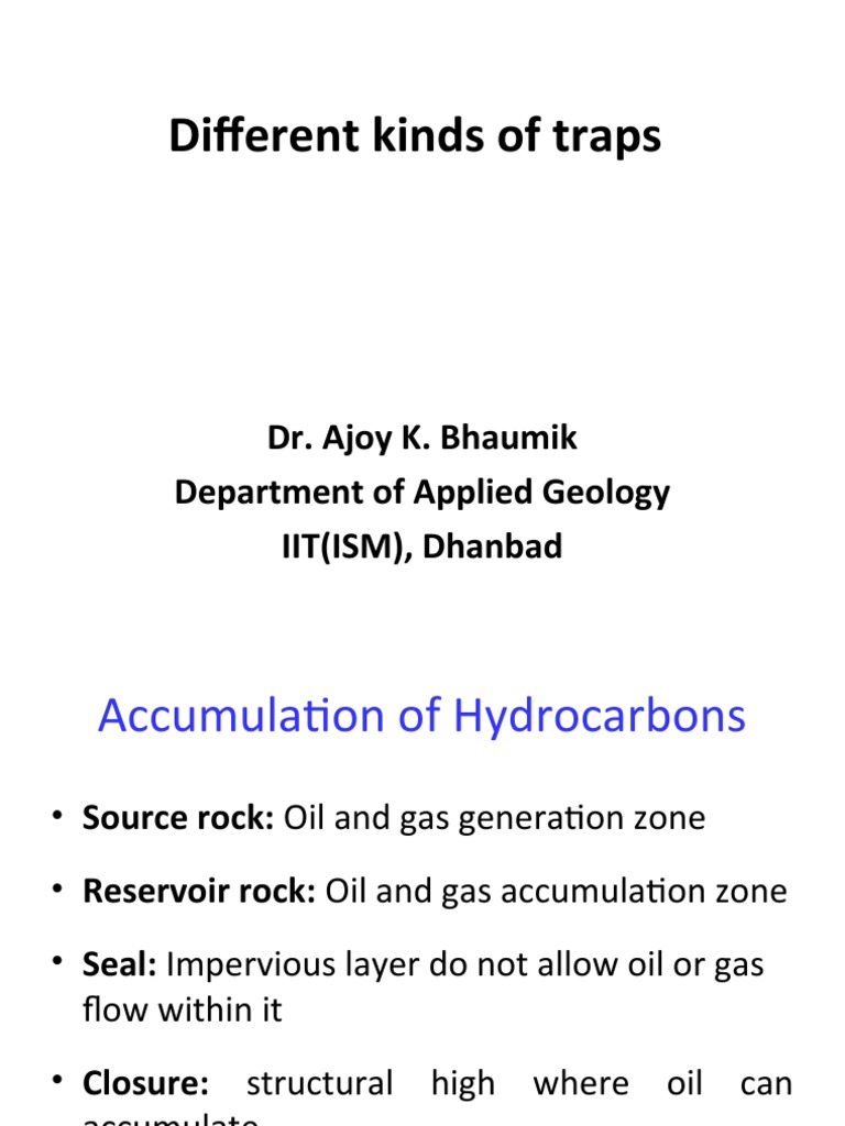 Different Kinds of Traps: Dr. Ajoy K. Bhaumik Department of Applied ...