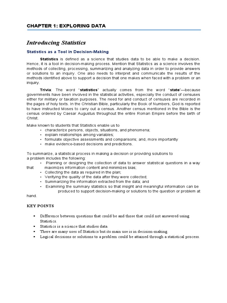 Statistics and Probability Handouts - Basic Terms in Statistics | PDF ...