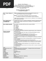 Syllabus in Teaching in The Specialized Field | PDF | Teachers | Educational Technology