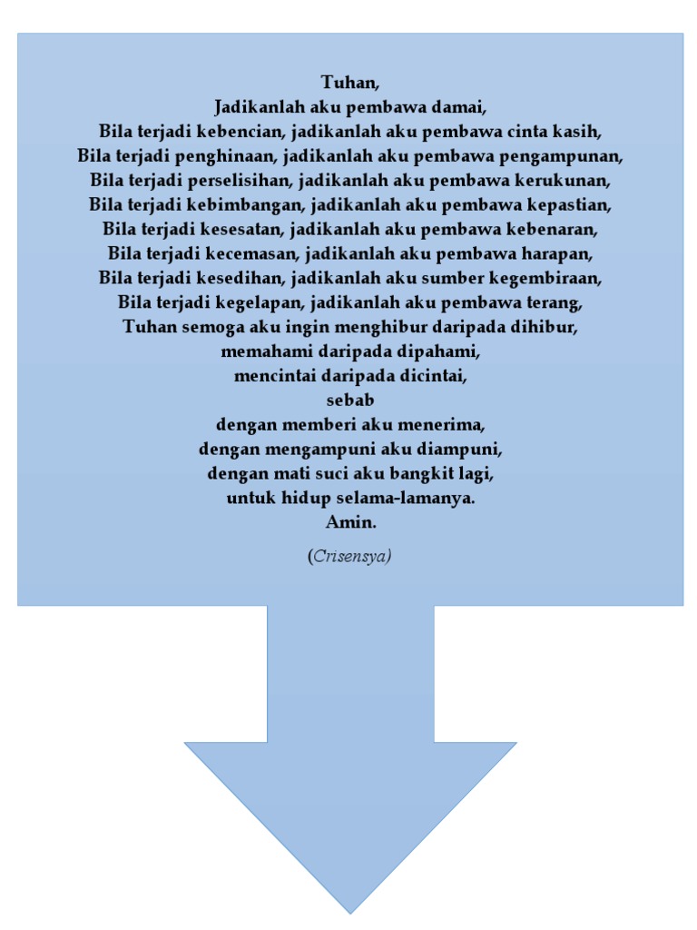 Doa - Jadikan Aku Pembawa Damai | PDF