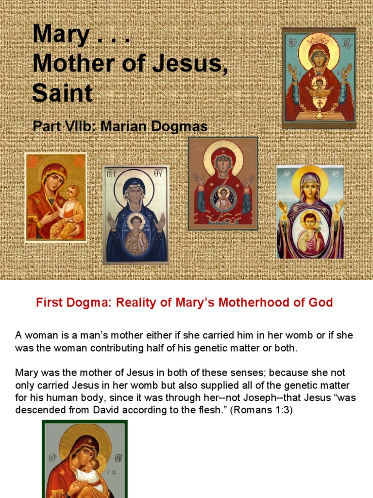 Mary - . - Mother of Jesus, Saint: Part Viib: Marian Dogmas | PDF ...
