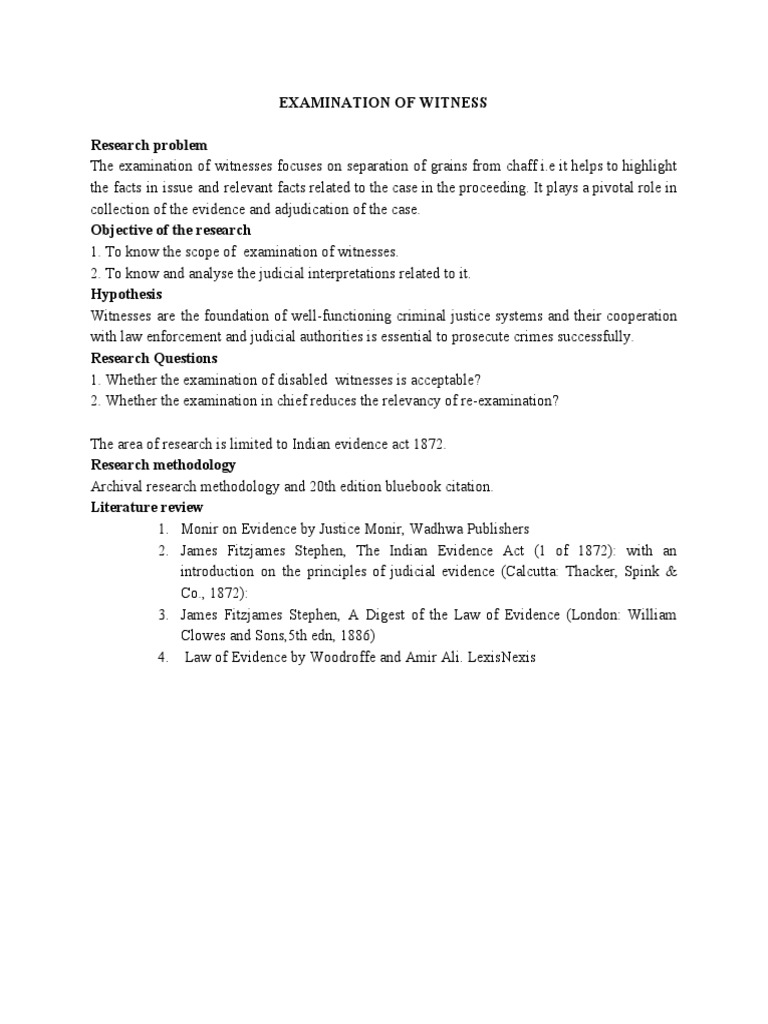 Examination of Witness PDF | PDF | Social Science
