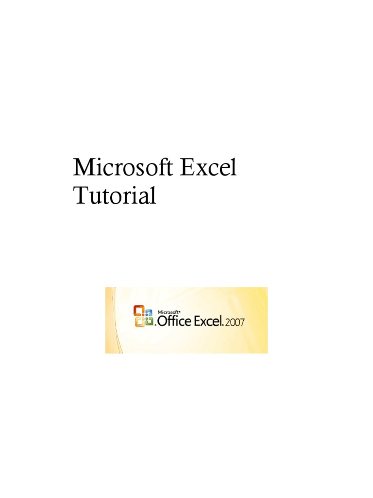 Excel Tutorial | PDF