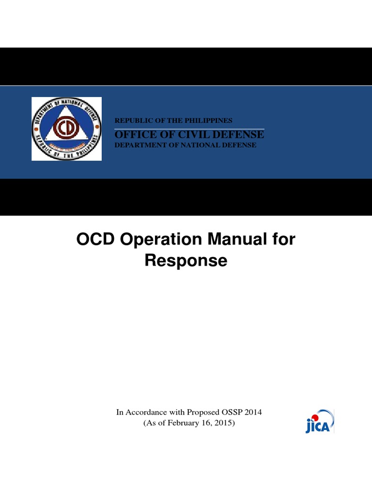 OCD Operation Manual For Response: Office of Civil Defense | PDF ...