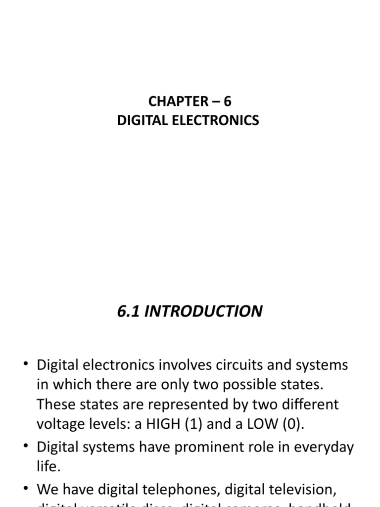 Chapter - 6 Digital Electronics | PDF | Boolean Algebra | Teaching Mathematics