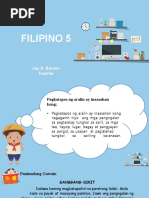 Filipino 5 Worksheet - Realon, J | PDF