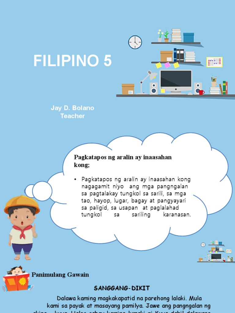 Filipino 5 Lesson 3 | PDF
