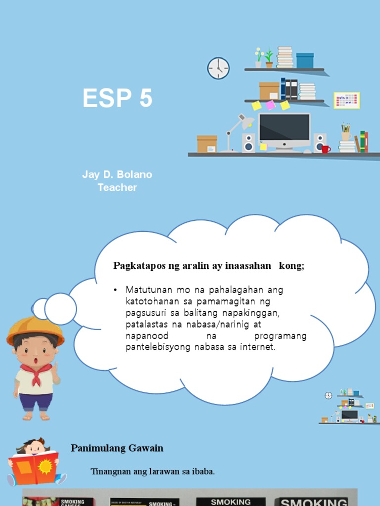 Esp 5 Lesson 1 | PDF