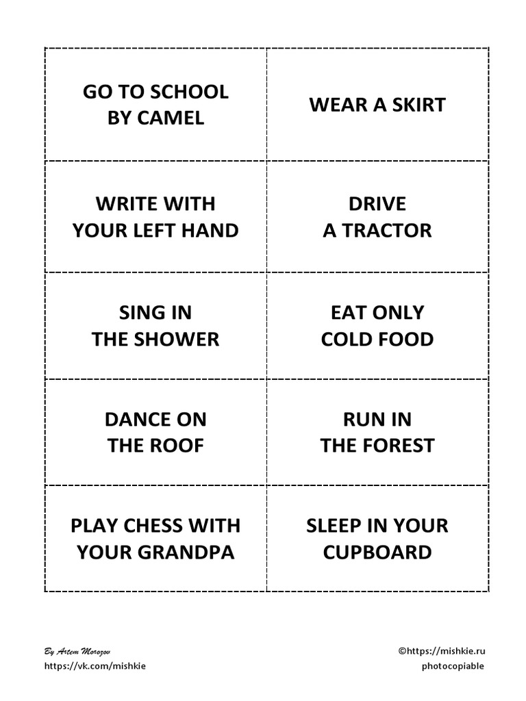 Verb Cards by Artem Morozov PDF | PDF