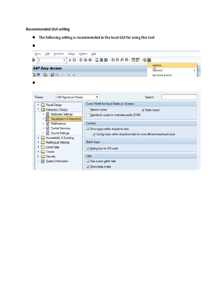 The Following Setting Is Recommended in The Local GUI For Using This ...