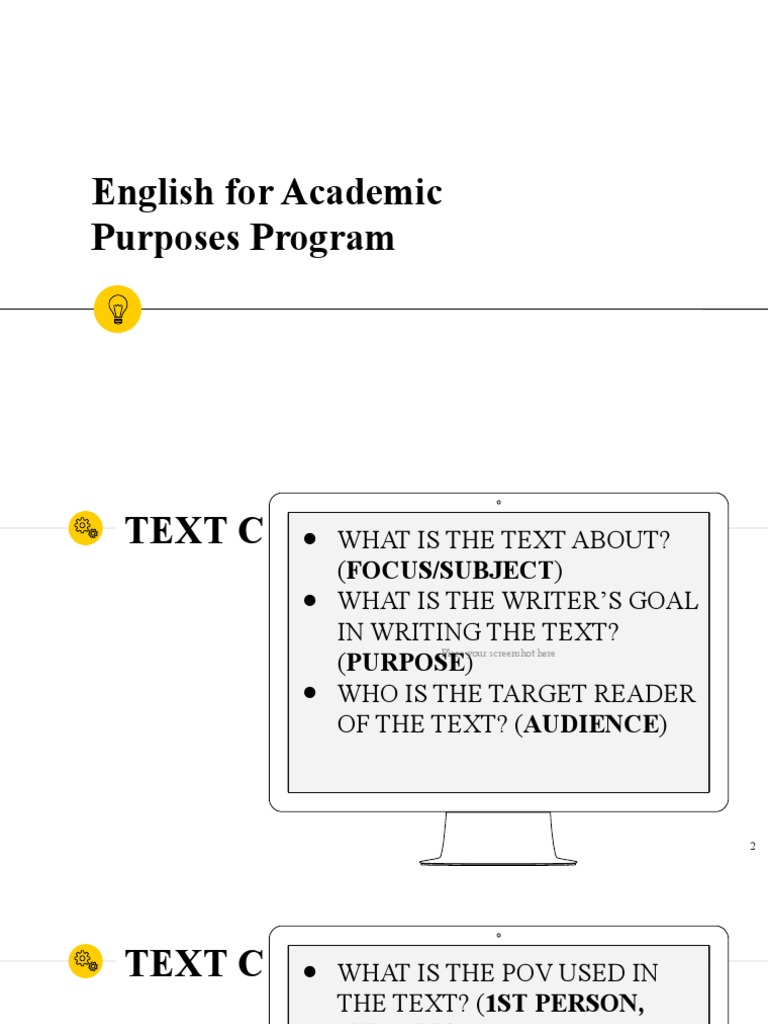 English For Academic Purposes Program | PDF