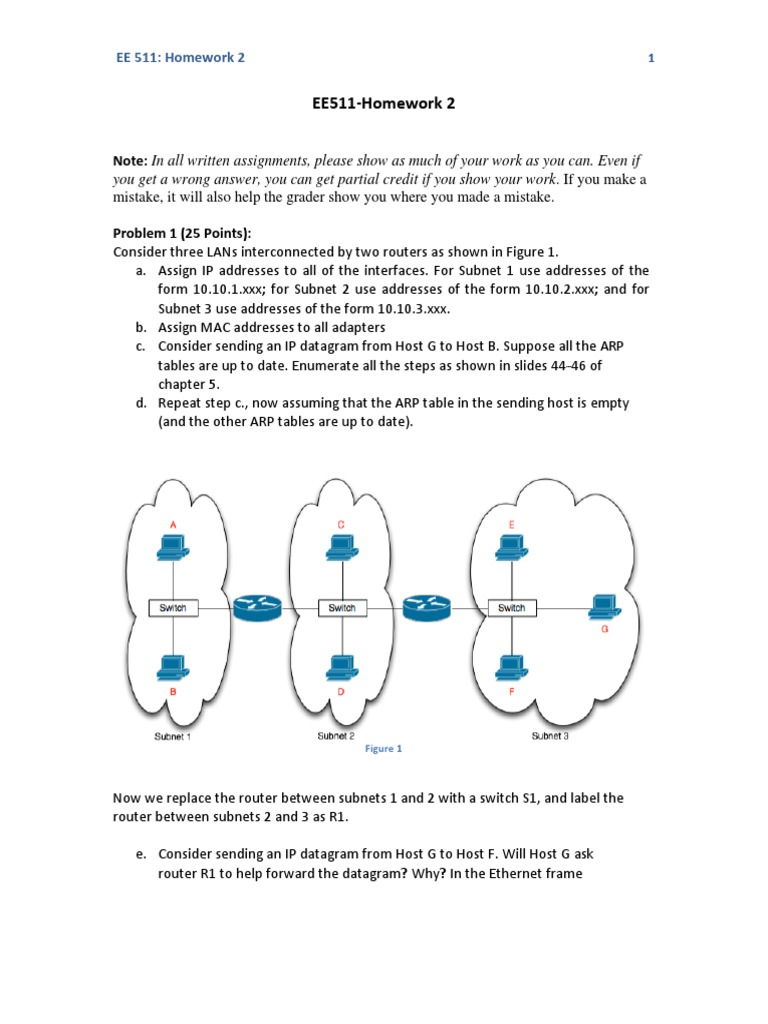 EE511-Homework 2: You Get A Wrong Answer, You Can Get Partial Credit If ...