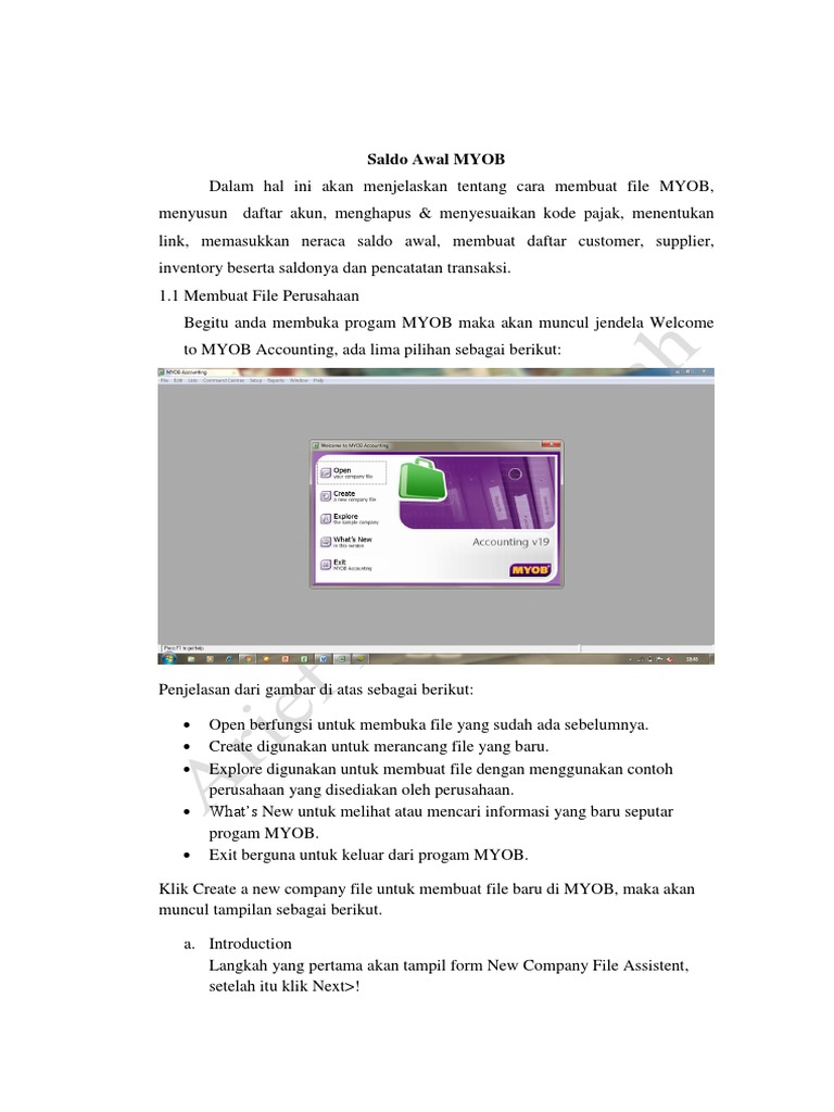 Panduan Lengkap MYOB Versi 18 | PDF | Pengelolaan Keuangan & Uang
