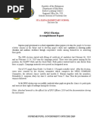 Accomplishment Report On Selg Election Day | PDF | Elections | Voting