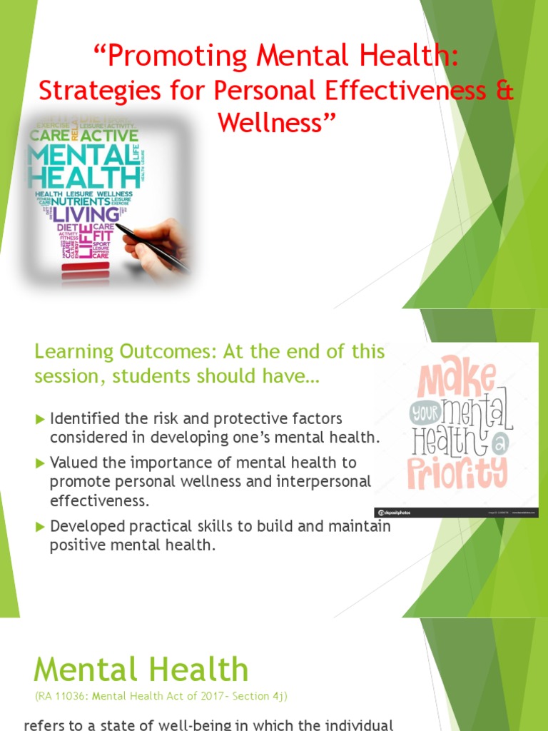 Mental Health Input | PDF | Psychological Resilience | Mental Health