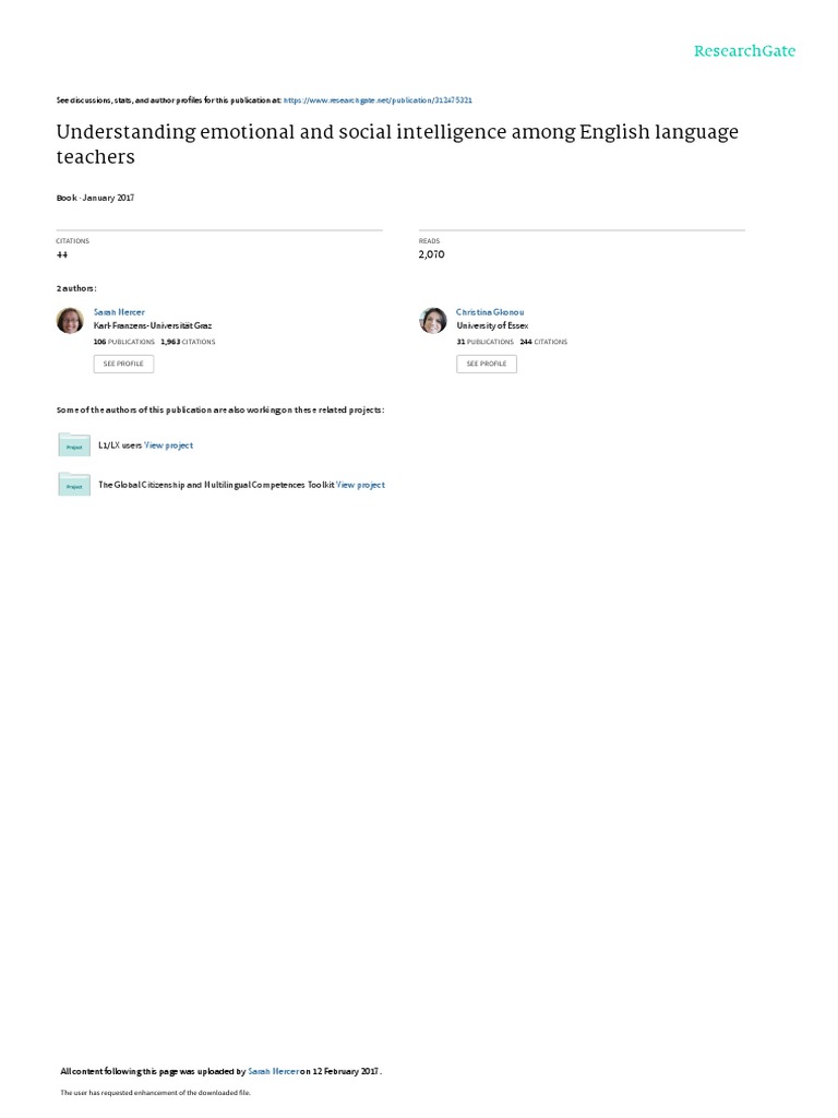 Understanding Emotional and Social Intelligence Among English Language ...