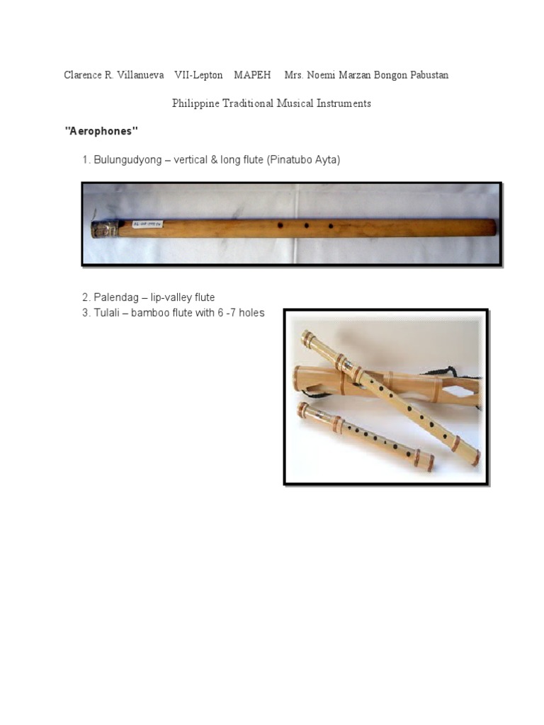 Philippine Traditional Musical Instruments | PDF | Organology ...