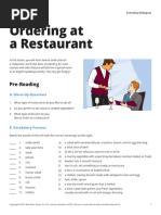Ordering at A Restaurant ESL Lesson Plan - Fluentize | PDF ...