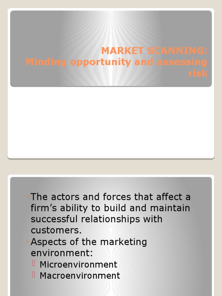 Market Scanning: Minding Opportunity and Assessing Risk | PDF ...