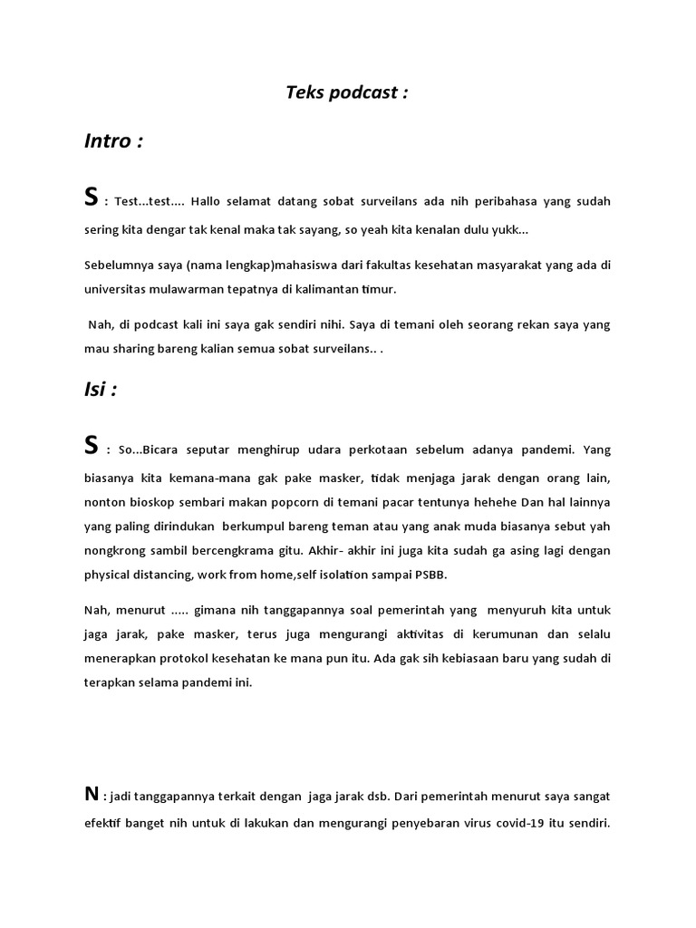 Teks Podcast | PDF