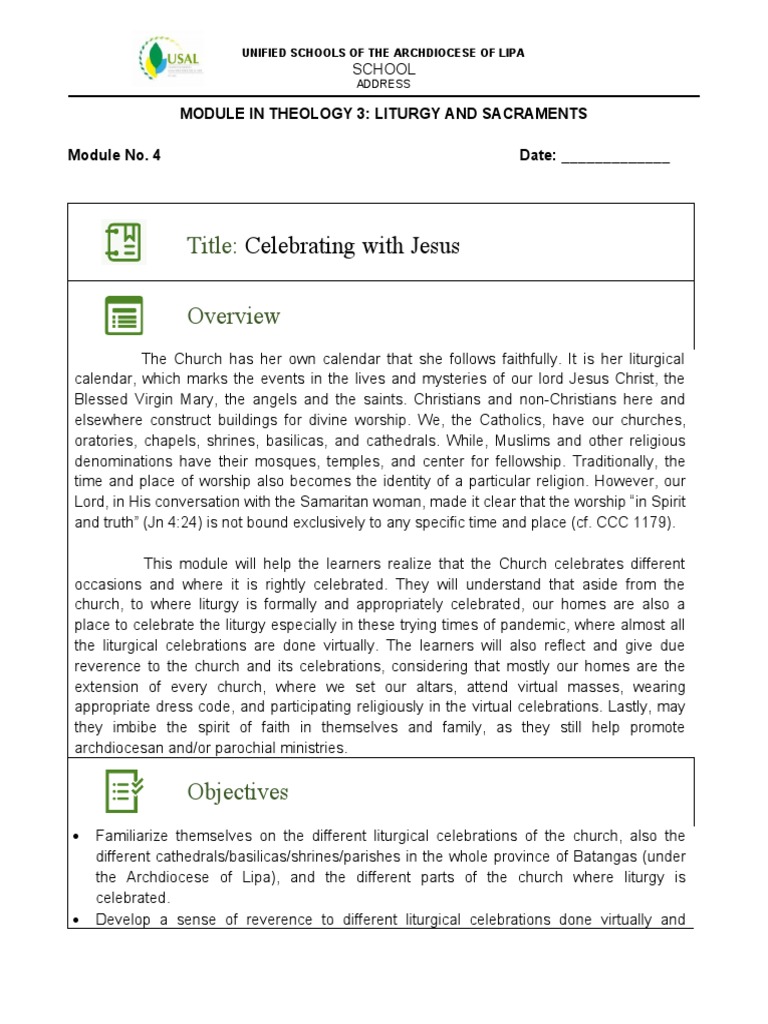 Theology Module 4 | PDF | Liturgical Year | Easter