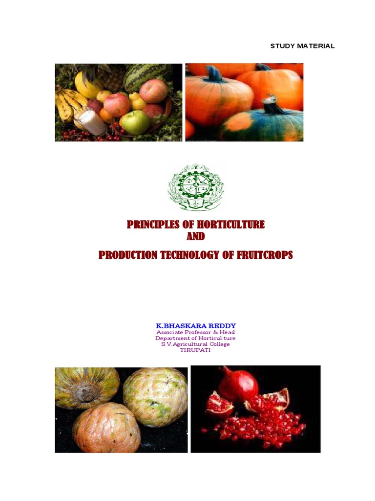 Principles of Horticulture and Crop Production | PDF | Horticulture ...