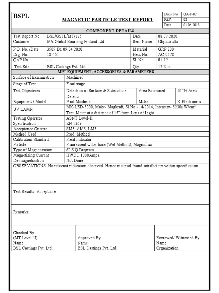 F-02 (Magnetic Particle Test) - (NEW) ..Latest 006 | PDF | Magnetometer ...