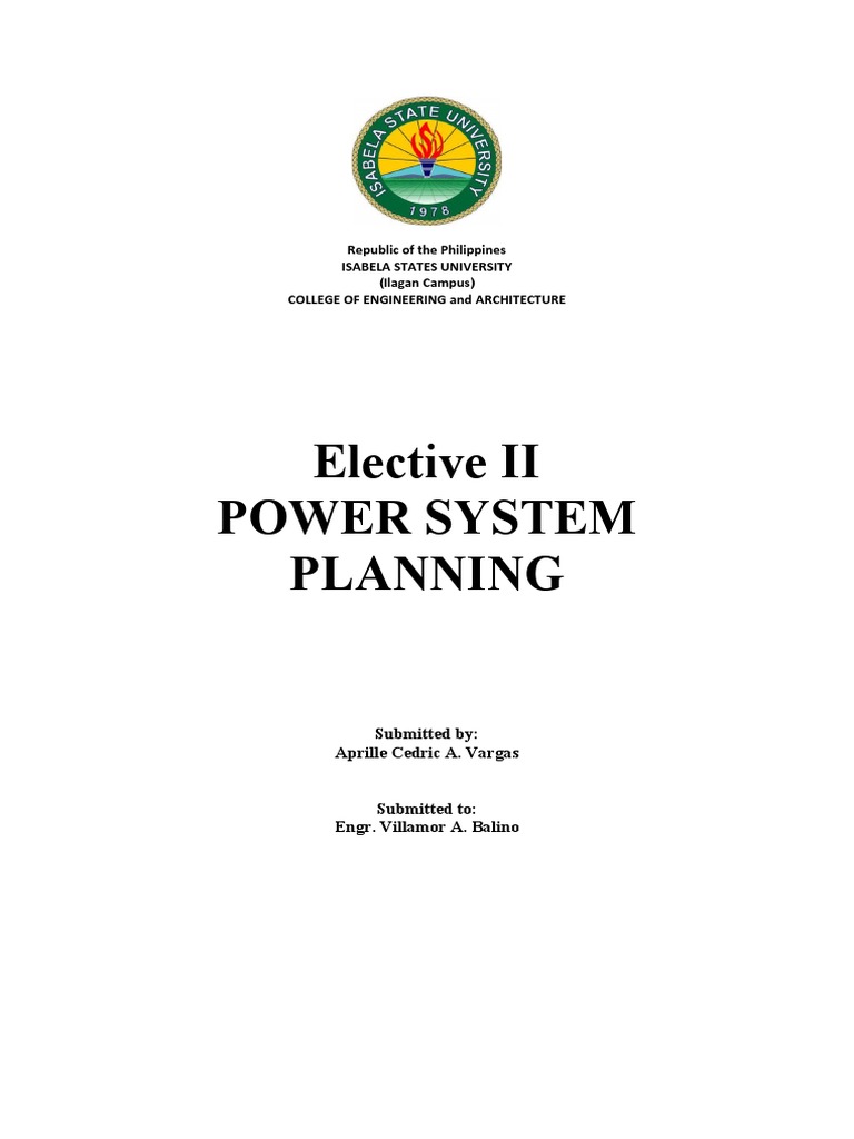 Elective II Power System Planning | PDF | Electric Power Transmission ...