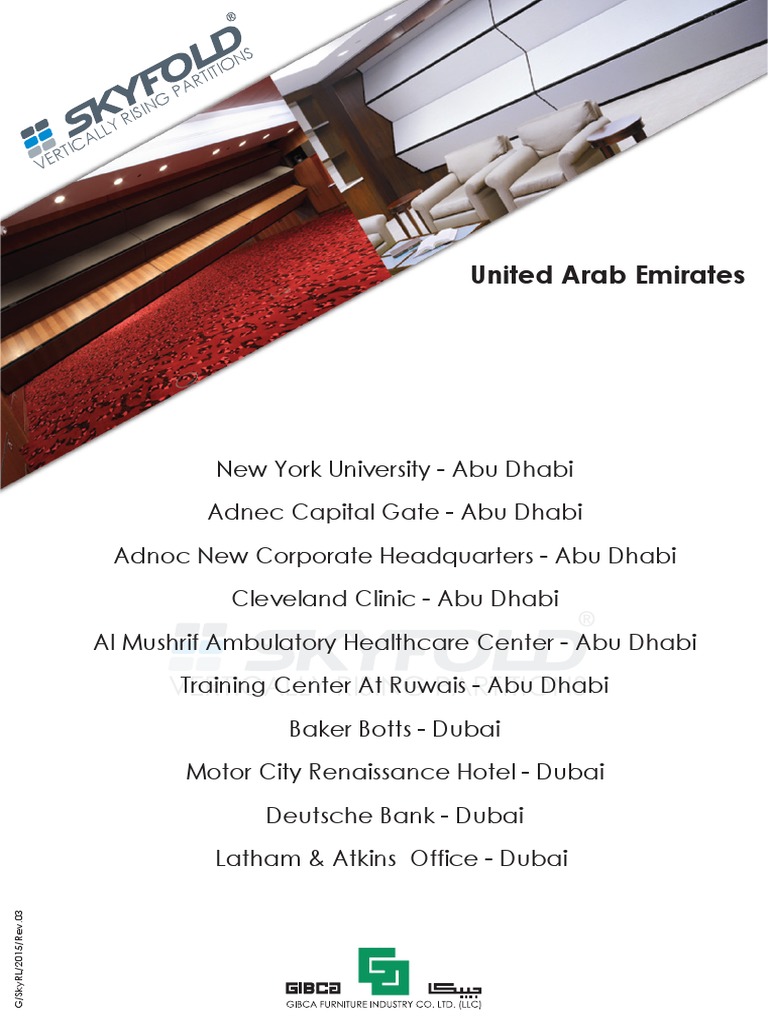 United Arab Emirates: Vertically Rising Partitions | PDF | Dubai ...