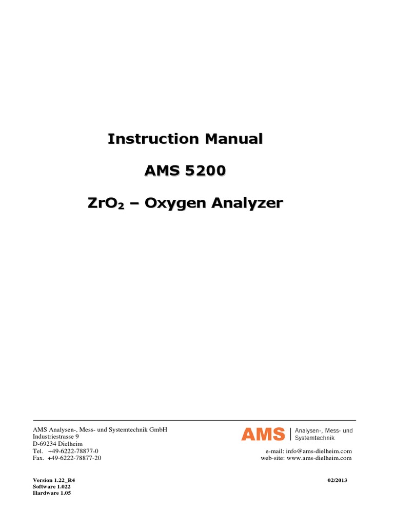 AMS 5200 UserManual | PDF | Electrical Conductor | Menu (Computing)