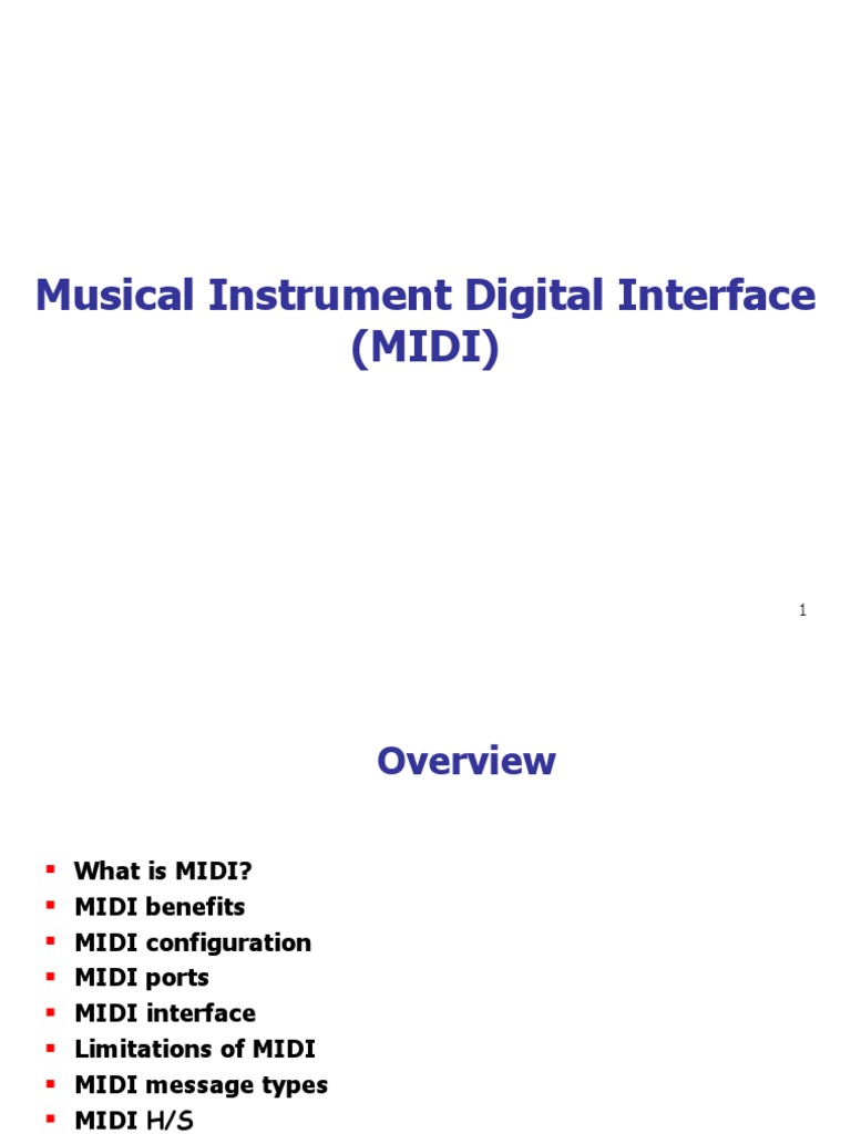 MIDI note number 60 corresponds to the pitch of middle C | PDF | Sound ...