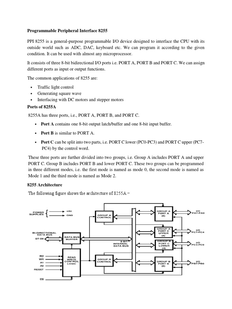 Lecture-11 (8255 PPI) | Download Free PDF | Integrated Circuit | Electronic Engineering
