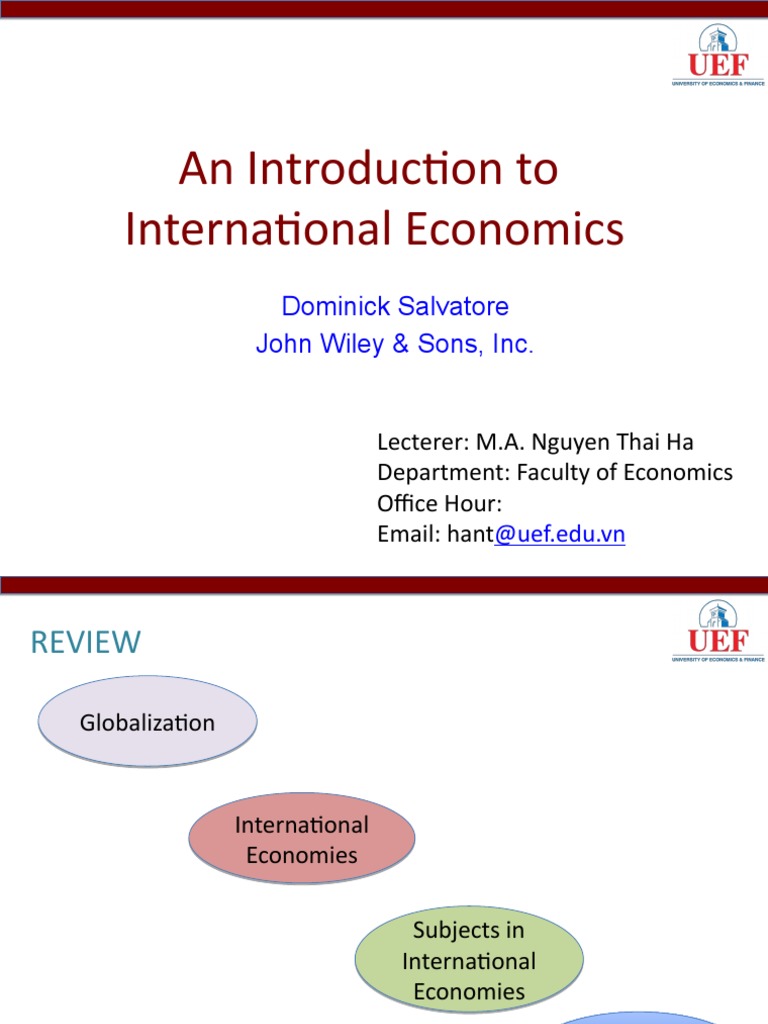 An Introduction To International Economics: Dominick Salvatore John ...