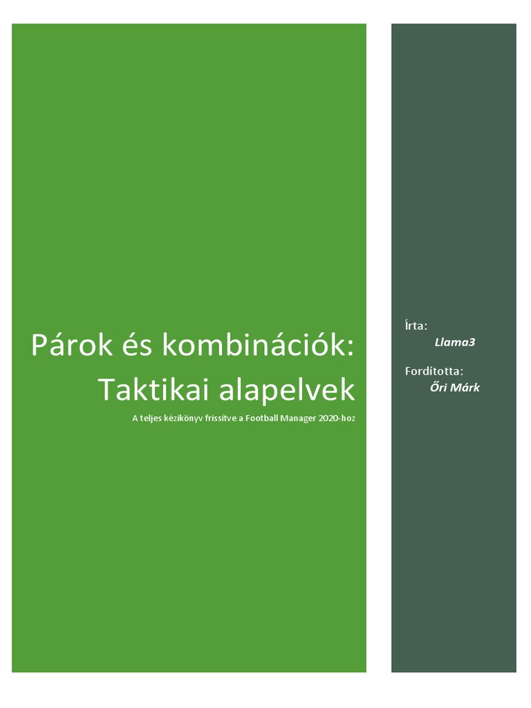 Párok És Kombinációk - Taktikai Alapelvek PDF | PDF