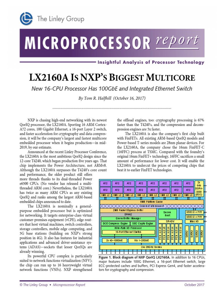 LX2160A I NXP' B M: S S Iggest Ulticore | PDF | Central Processing Unit ...