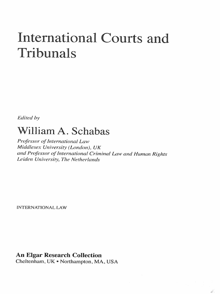 William Schabas NASLOVNA, Edited by | PDF | International Law ...