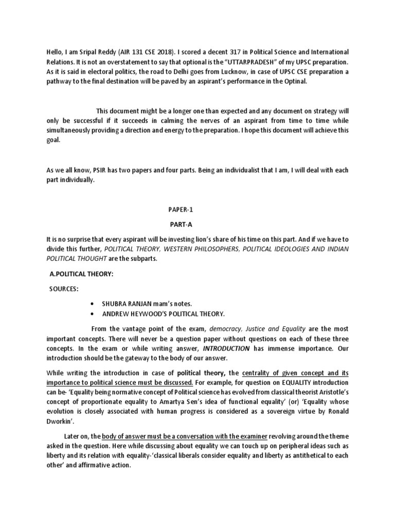 Psir Sripal Reddy | PDF | Political Philosophy | Egalitarianism