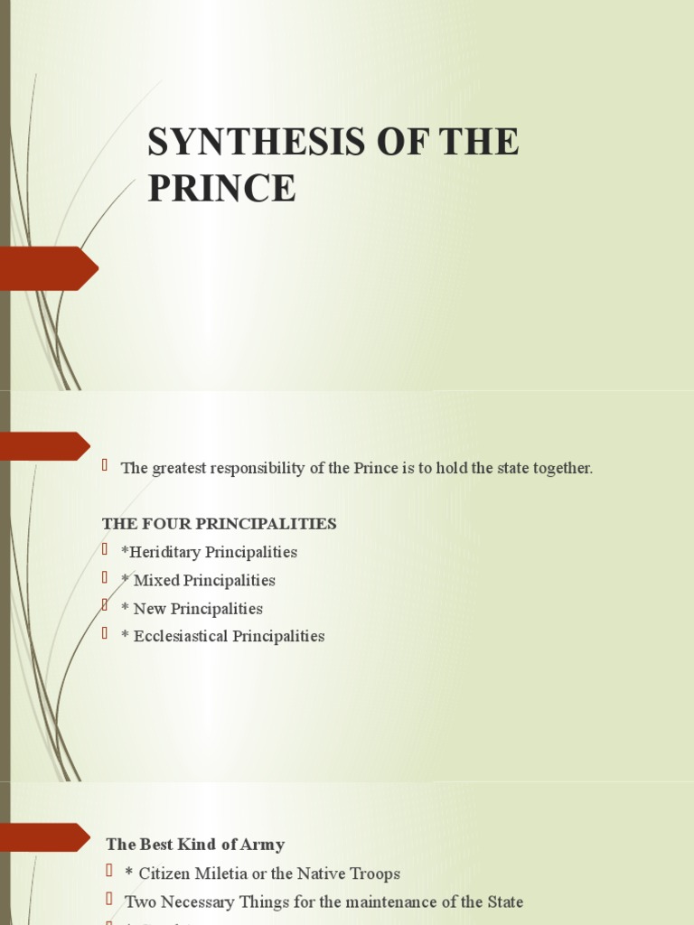Synthesis of The Prince | PDF | Law
