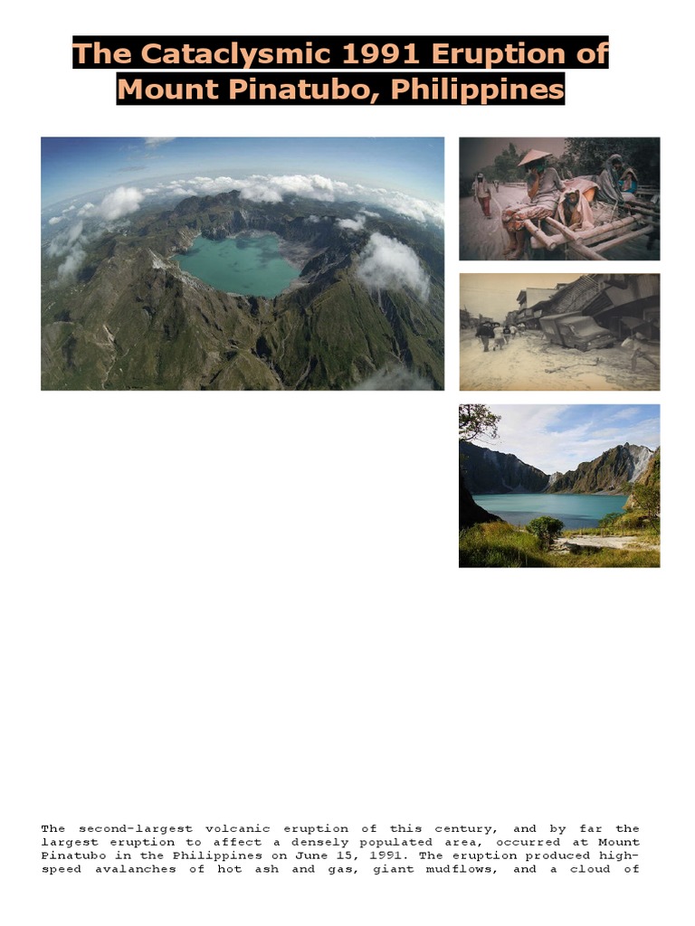 The Cataclysmic 1991 Eruption of Mount Pinatubo | PDF | Atmosphere Of ...
