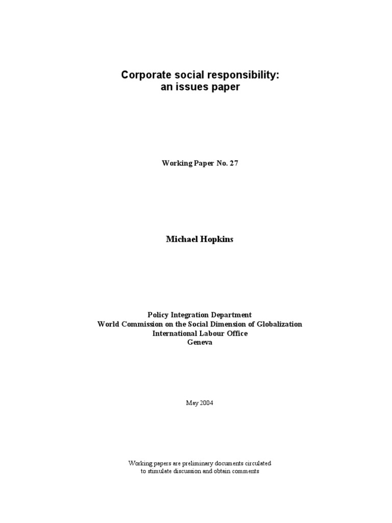 Contoh PAper CSR | PDF | Corporate Social Responsibility | Stakeholder ...