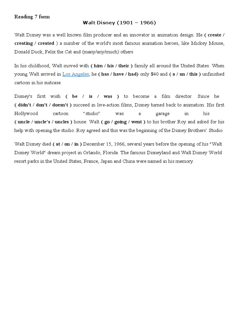Walt Disney | PDF