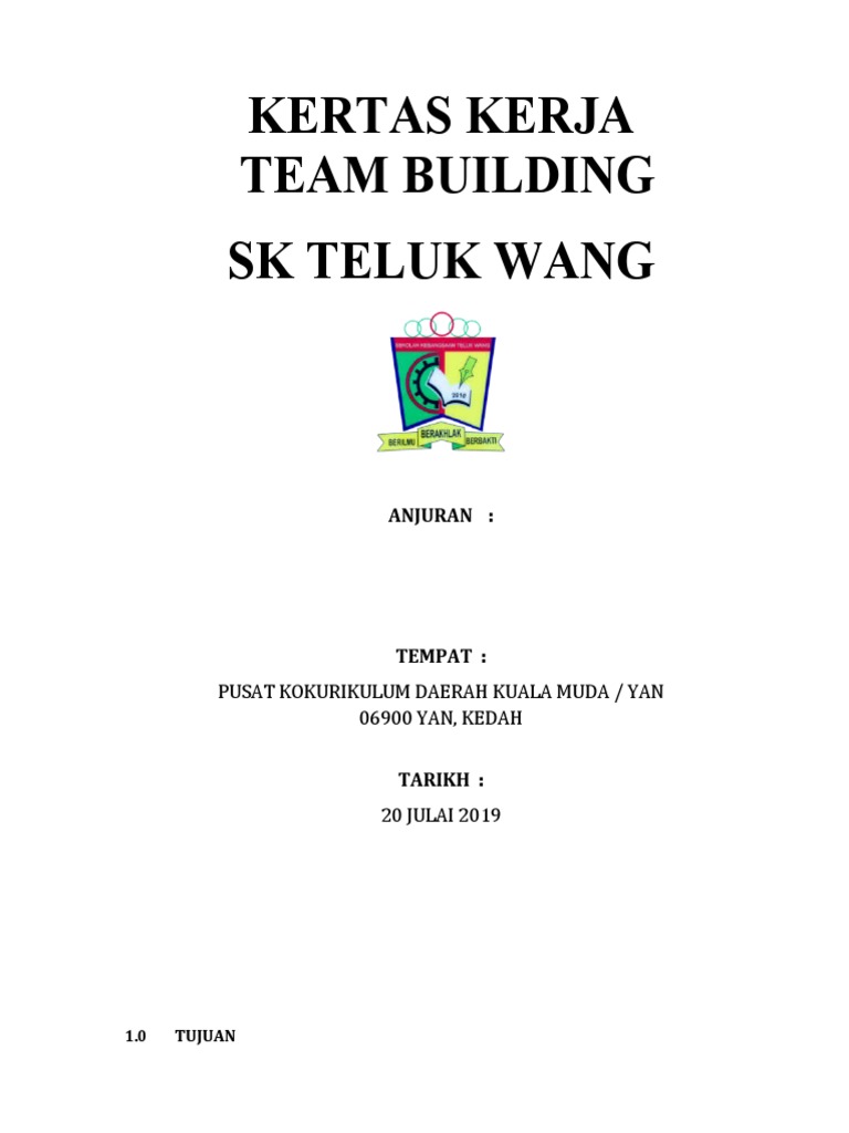 Kertas Kerja Program Team Building SK Teluk Wang | PDF