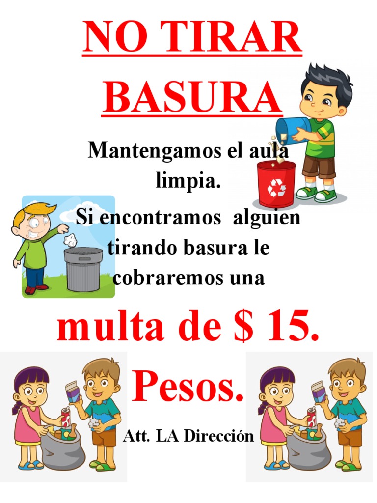 No Tirar Basura Letrero Pdf