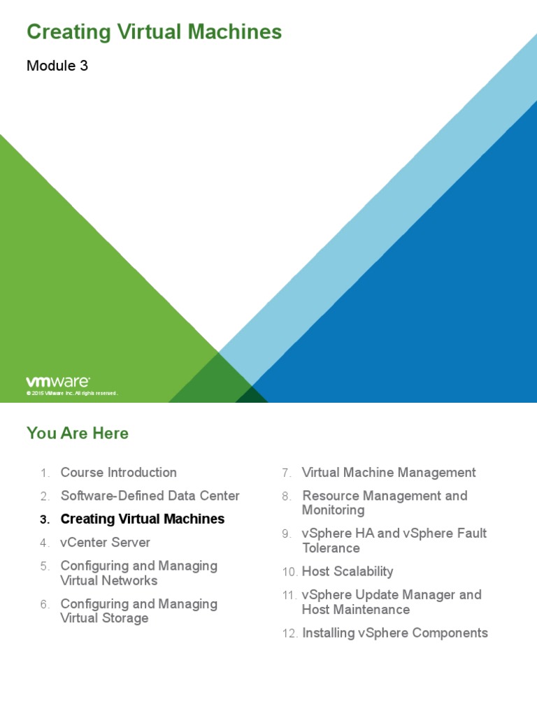 VSICM6 M03 VirtualMachines | PDF | V Mware | Operating System