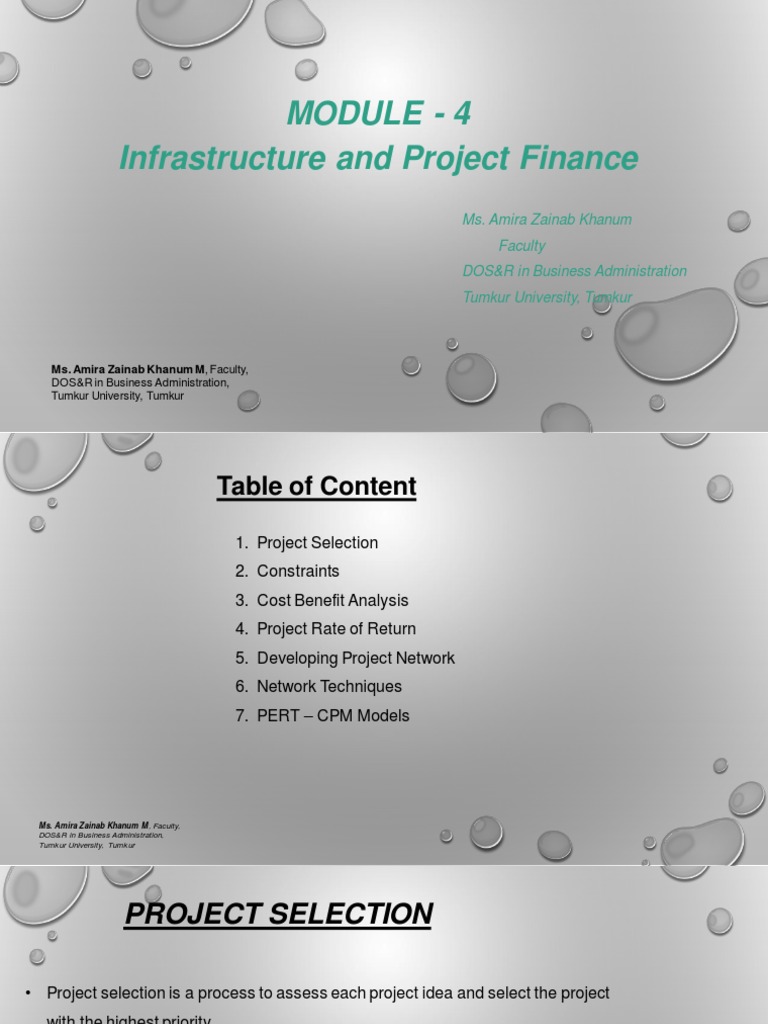 Infrastructure and Project Finance | PDF | Net Present Value | Cost ...